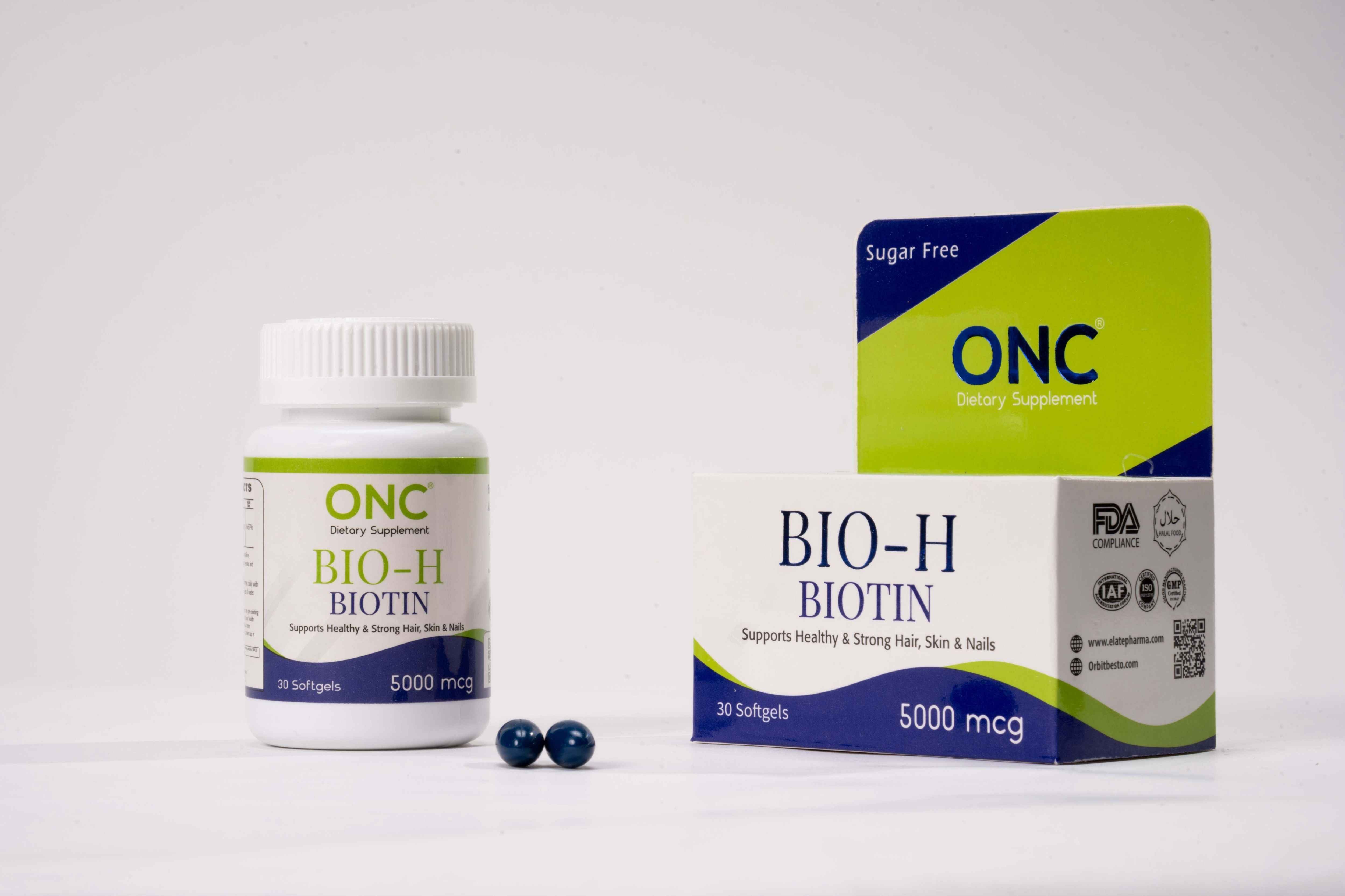 ONC BIO-H BIOTIN 5000MCG SOFTGEL - South Side Nutrition ...
