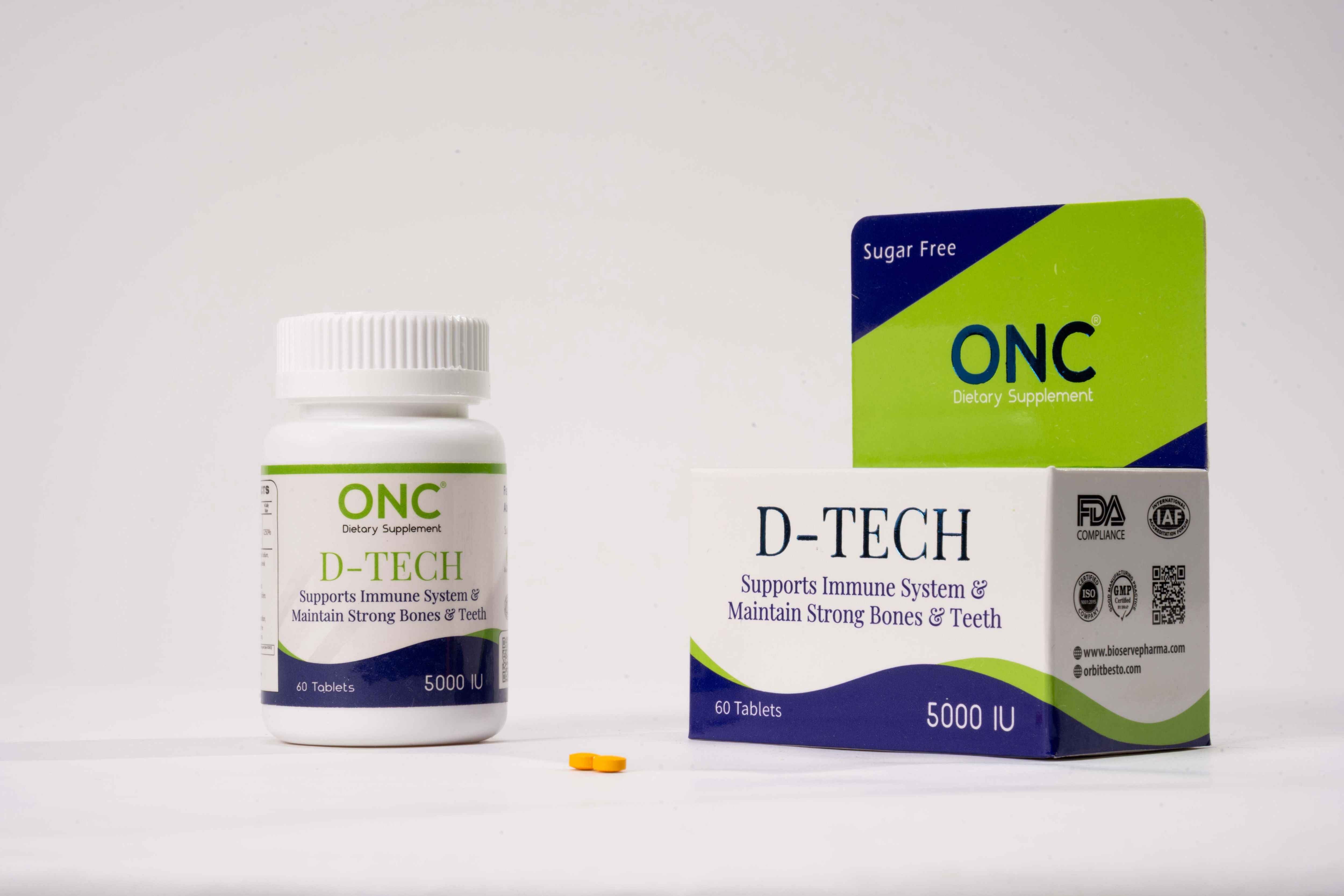 ONC D-TECH VITAMIN D3 5000 IU TABLET - South Side Nutrition – Southside ...